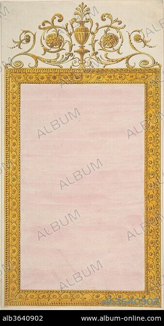 SIR WILLIAM CHAMBERS. Design for a Pier-glass of Oblong Form, the ...