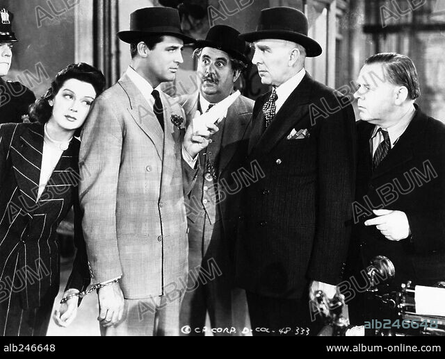 Billy Gilbert Cary Grant And Rosalind Russell In His Girl Friday 1940