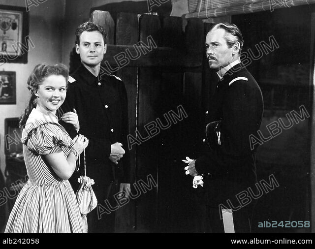 HENRY FONDA, JOHN AGAR and SHIRLEY TEMPLE in FORT APACHE, 1948 ... HENRY FONDA, JOHN AGAR and SHIRLEY TEMPLE in FORT APACHE, 1948 ...