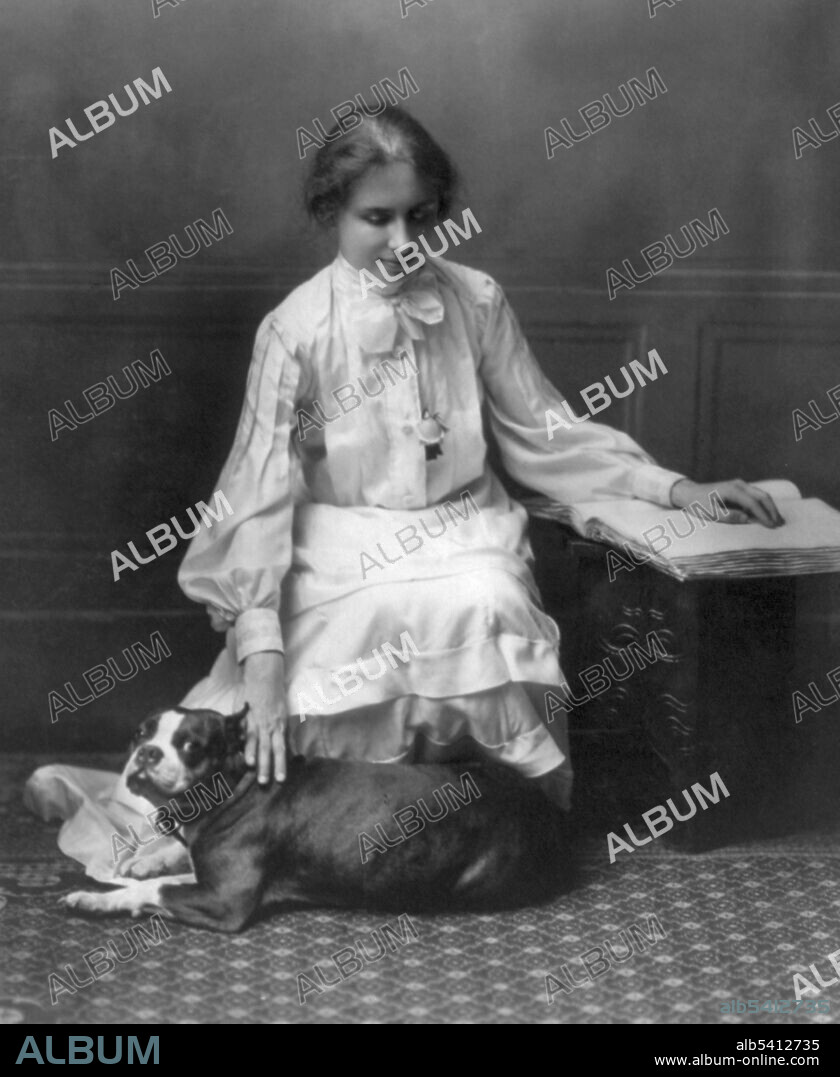 Helen Keller With Her Dog