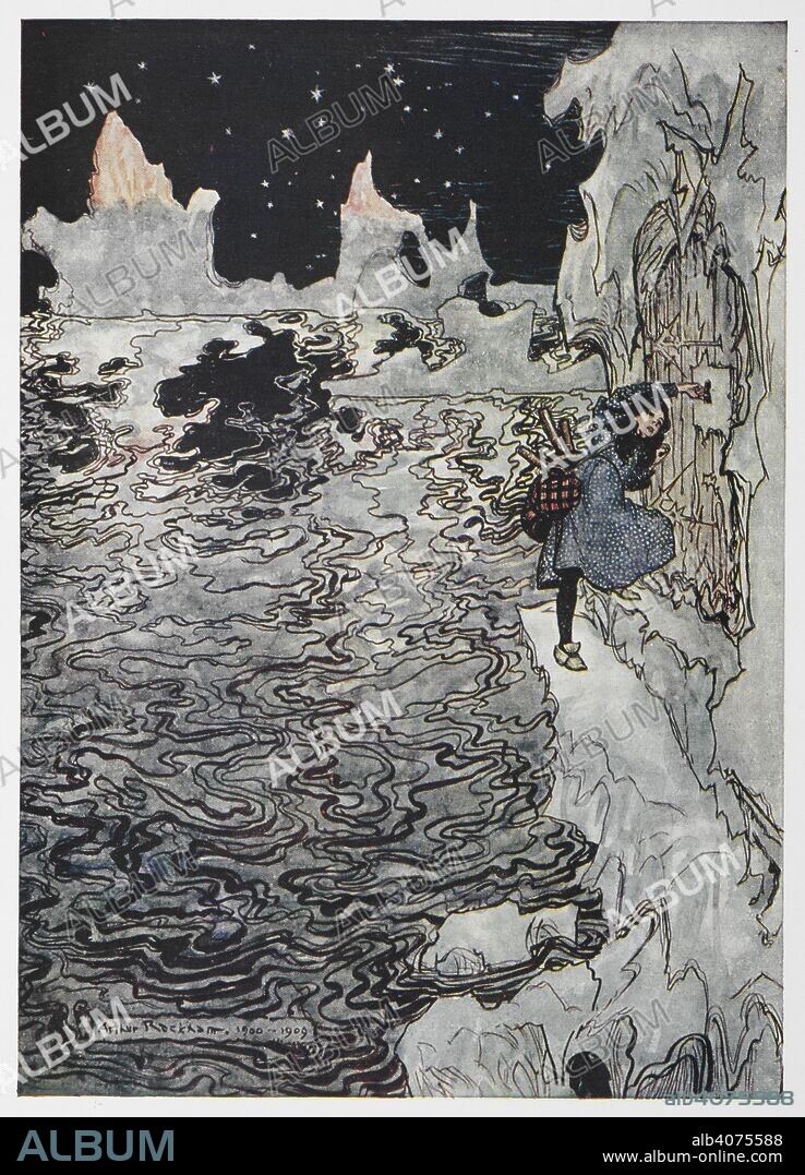 ARTHUR RACKHAM und JACOB UND WILHELM GRIMM. Illustration of a little ...