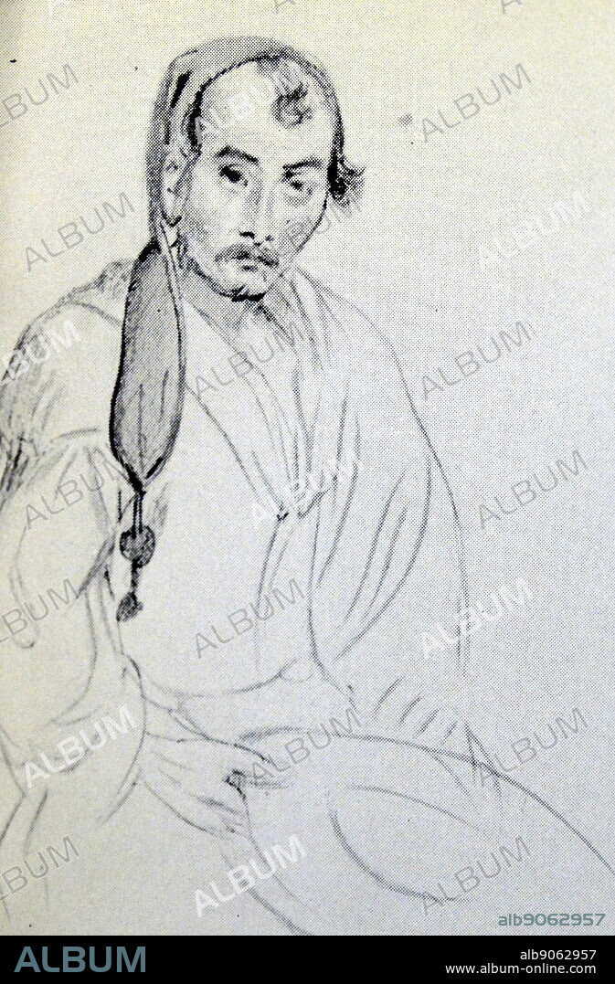 portrait of a native of lima Peru by Johann Moritz Rugendas;first half ... portrait of a native of lima Peru by Johann Moritz Rugendas;first half ...