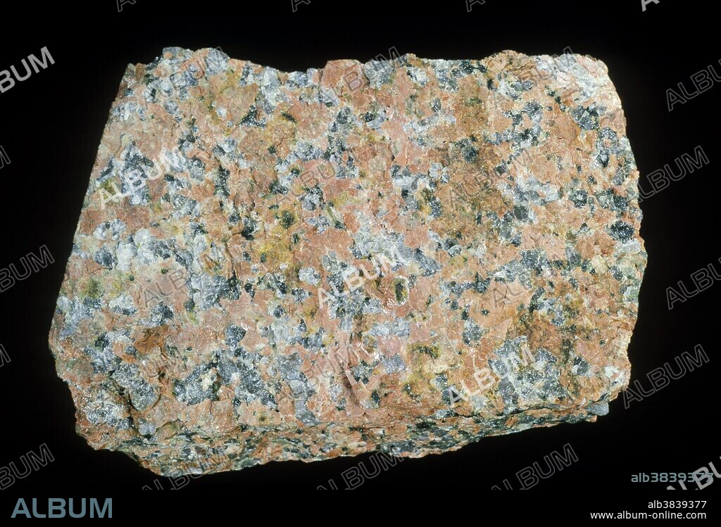 Granite Igneous Rocks Granite Rock With Amphibole Stock Image