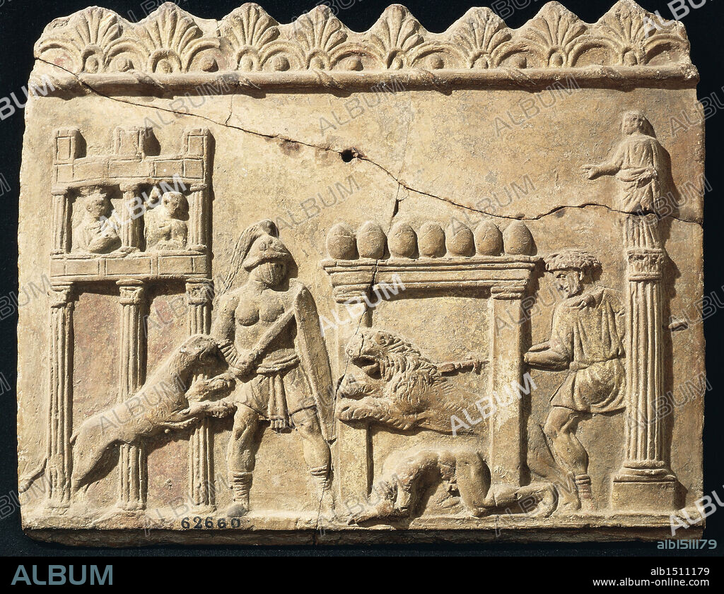 Gladiators Fighting Lions