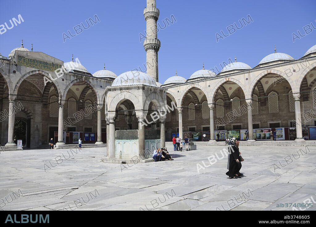 Blue Mosque Courtyard Istanbul Turkey