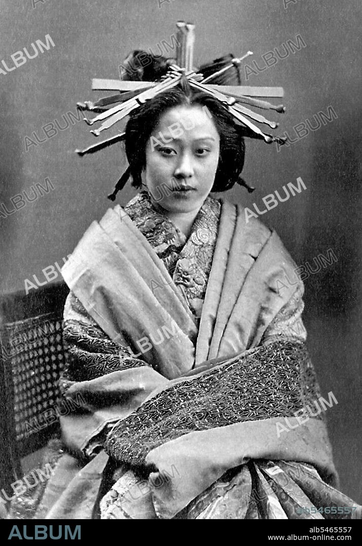 Japan An Oiran Or Courtesan Prostitute Early 20th Century Album Alb5465557