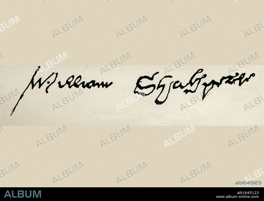 William Shakespeare Signature Image Of Signature Of William