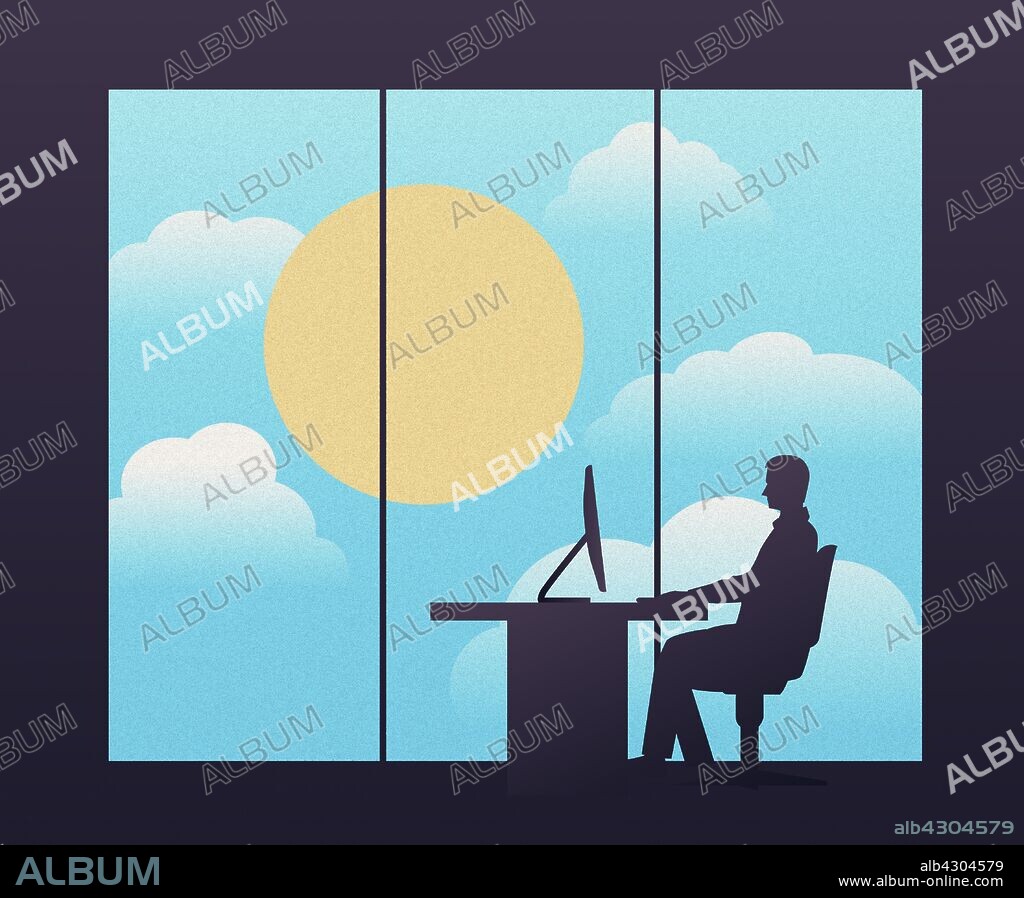 Sunlight Through Office Window