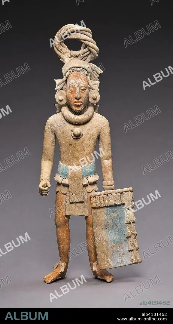 Figure Of A Standing Warrior Late Classic Maya Jaina Campeche Or