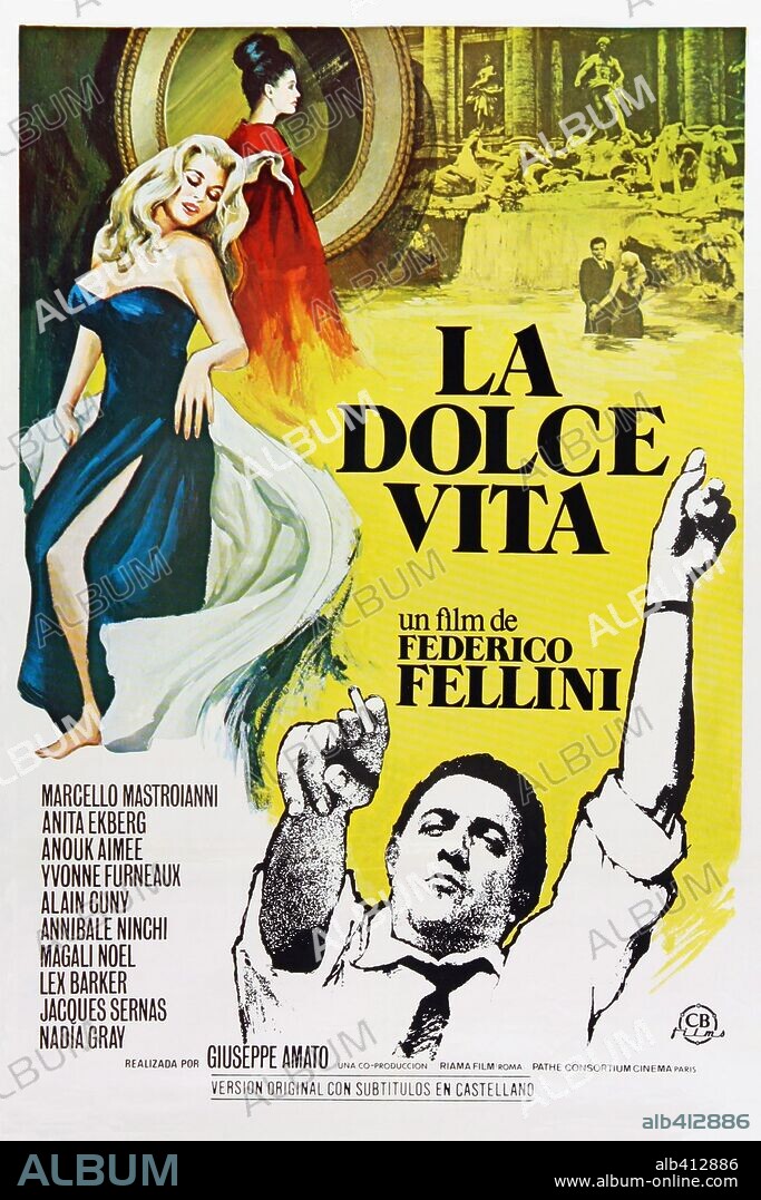 Poster of THE SWEET LIFE, 1960 (LA DOLCE VITA), directed by FEDERICO ...